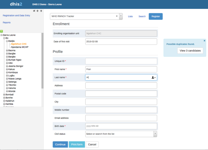 Tracker Overview - DHIS2